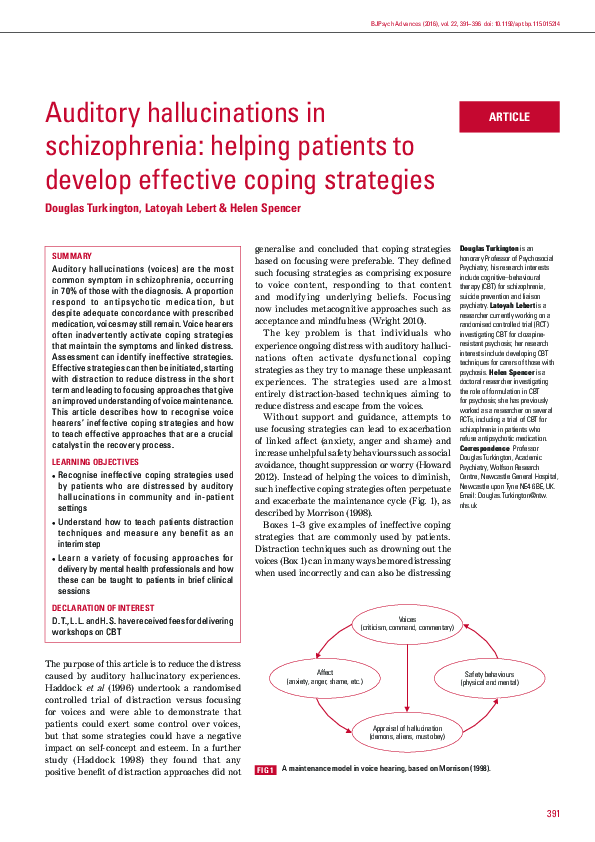 (PDF) Auditory hallucinations in schizophrenia: helping patients to ...