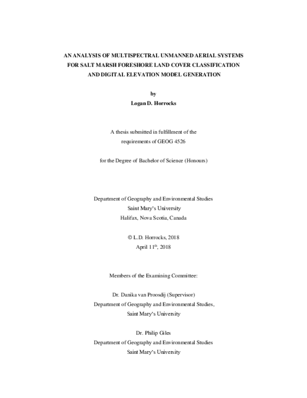 (PDF) An analysis of multispectral unmanned aerial systems for salt ...