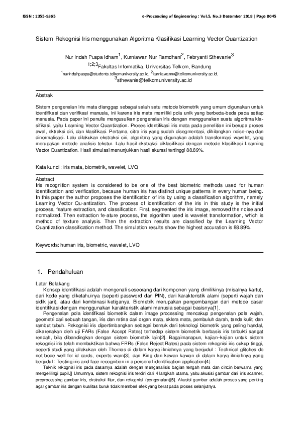 (PDF) Sistem Rekognisi Iris menggunakan Algoritma Klasifikasi Learning Vector Quantization