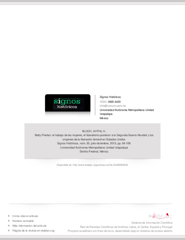 (PDF) Betty Friedan: Women's Work, Post Wwii Liberalism, and the ...