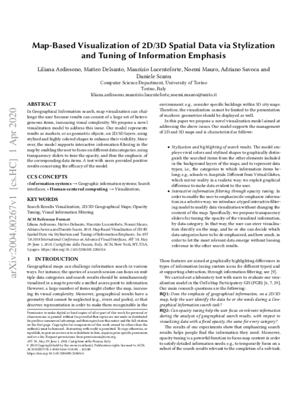 Pdf Map Based Visualization Of 2d3d Spatial Data Via Stylization And Tuning Of Information 4702