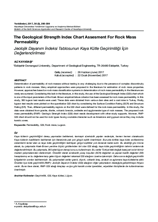 (PDF) The Geological Strength Index Chart Assesment For Rock Mass ...