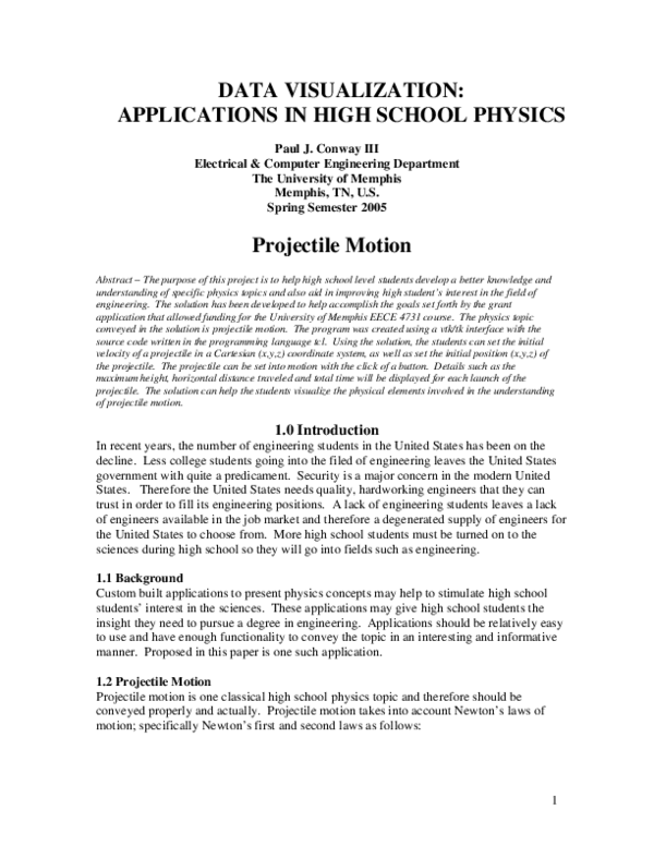 (PDF) Data Visualization Applications in High School Physics