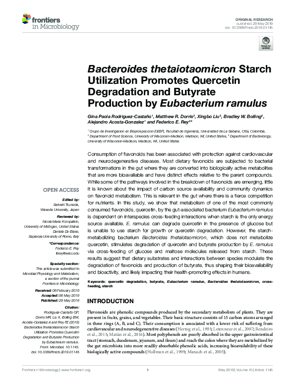 (PDF) Bacteroides thetaiotaomicron Starch Utilization Promotes ...