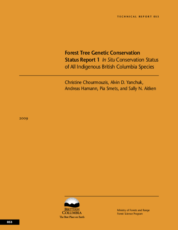 (PDF) Forest tree genetic conservation status report 1: in situ ...
