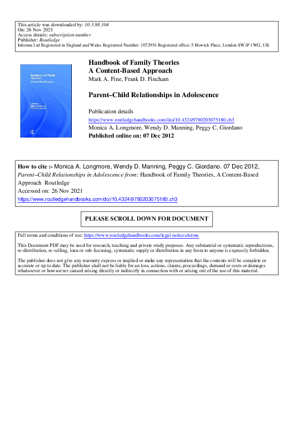 (PDF) Handbook of family theories: A content-based approach