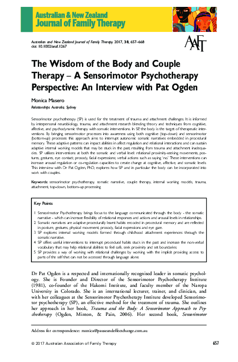 (PDF) The Wisdom of the Body and Couple Therapy – A Sensorimotor ...