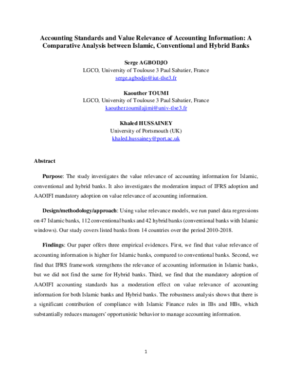 (PDF) Accounting standards and value relevance of accounting information: a comparative analysis ...