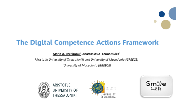 (PDF) The Digital Competence Actions Framework