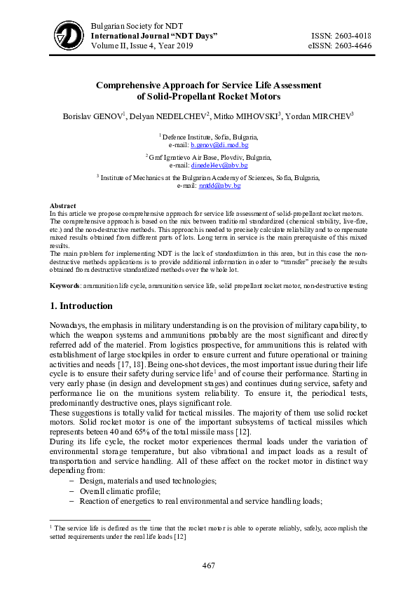 (PDF) Comprehensive Approach for Service Life Assessment of Solid ...