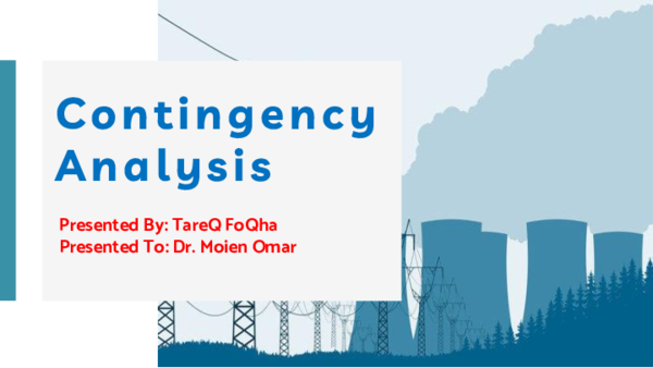(PDF) Contingency Analysis