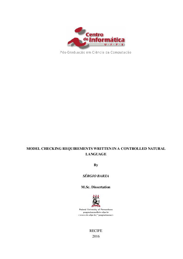 (PDF) Model checking requirements written in a controlled natural language