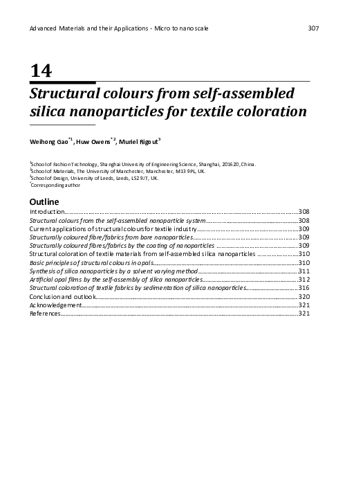 (PDF) Structural colours from self-assembled silica nanoparticles for ...