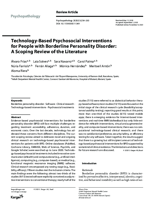 (PDF) Technology-Based Psychosocial Interventions for People with ...