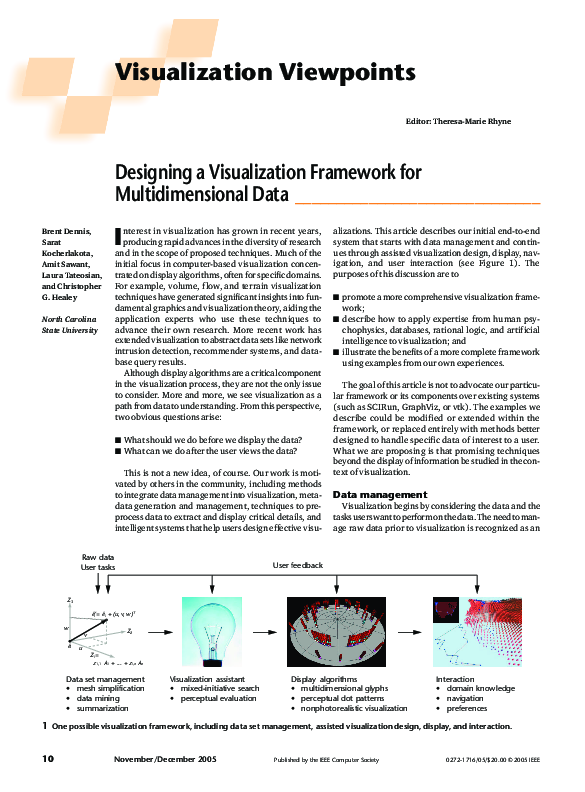 (PDF) Designing a Visualization Framework for Multidimensional Data