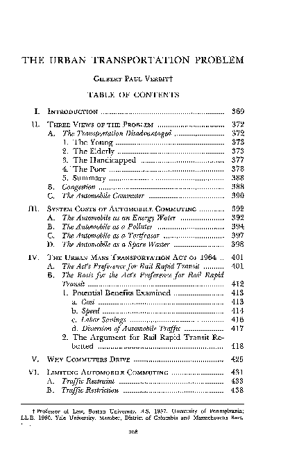(PDF) The Urban Transportation Problem