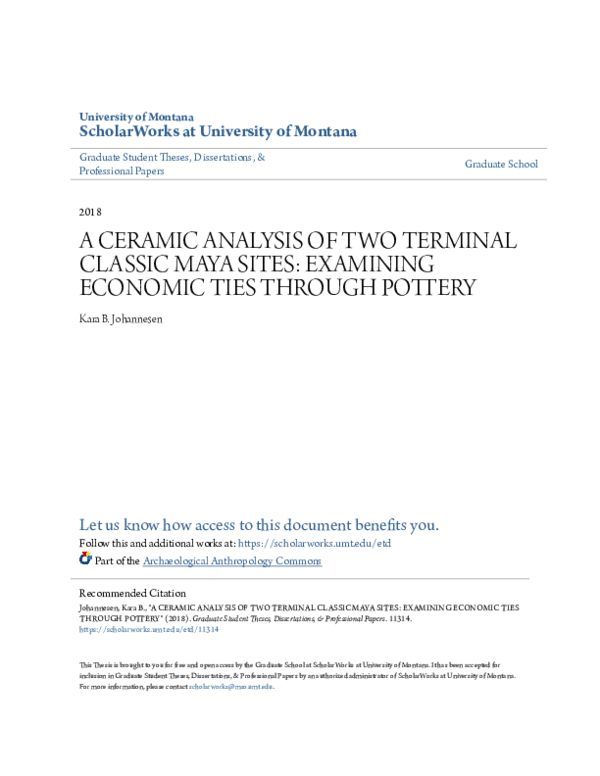 (PDF) A Ceramic Analysis of Two Terminal Classic Maya Sites: Examining ...