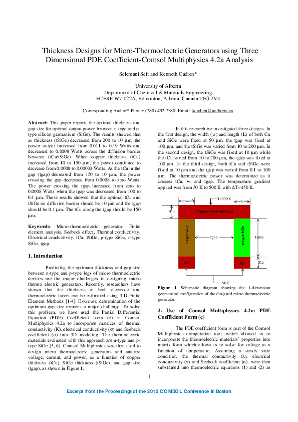 (PDF) Thickness Designs for Micro-Thermoelectric Generators using Three Dimensional PDE ...