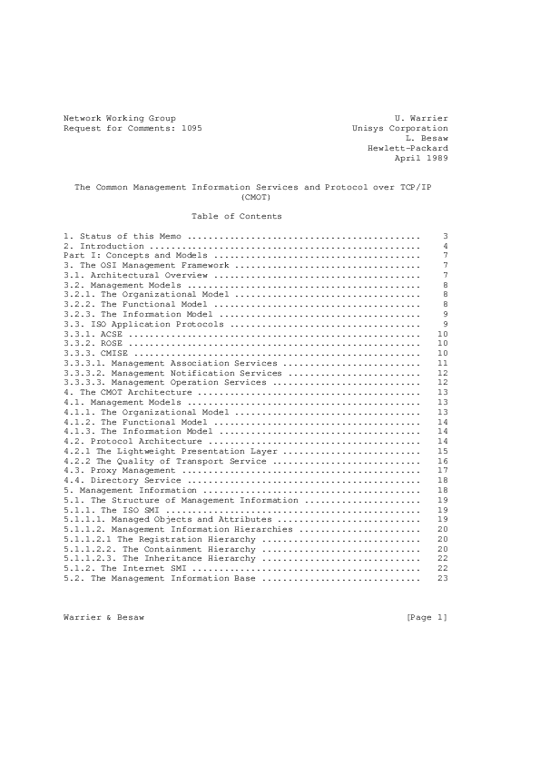 (PDF) Common Management Information Services and Protocol over TCP/IP ...