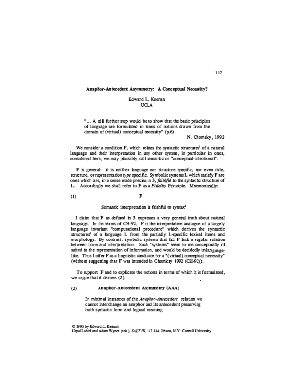 (PDF) Anaphor-Antecedent Asymmetry: A Conceptual Necessity? | Edward ...