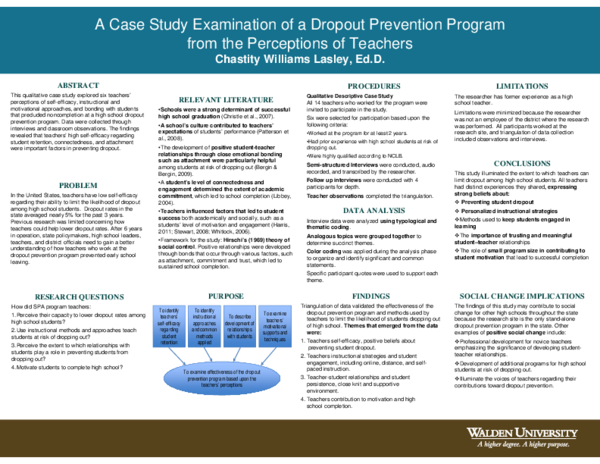 (PDF) A Case Study Examination of a Dropout Prevention Program from the ...