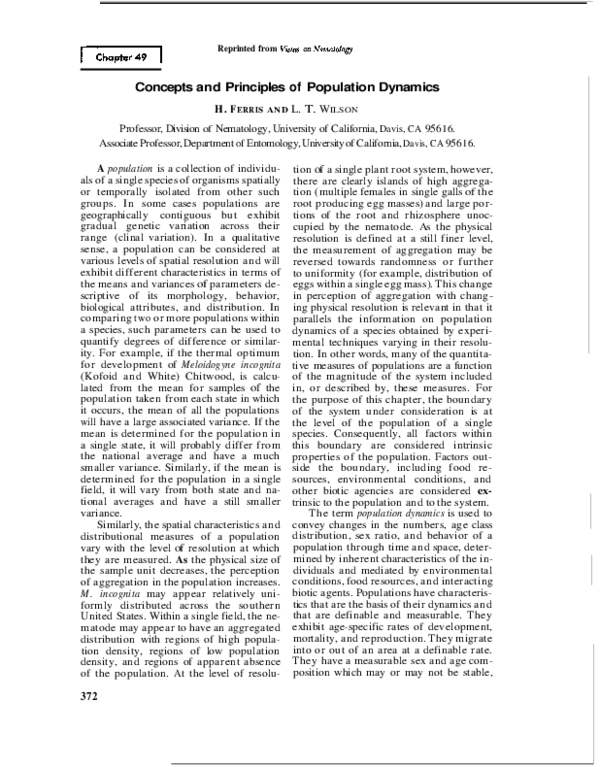 (PDF) Concepts and principles of population dynamics