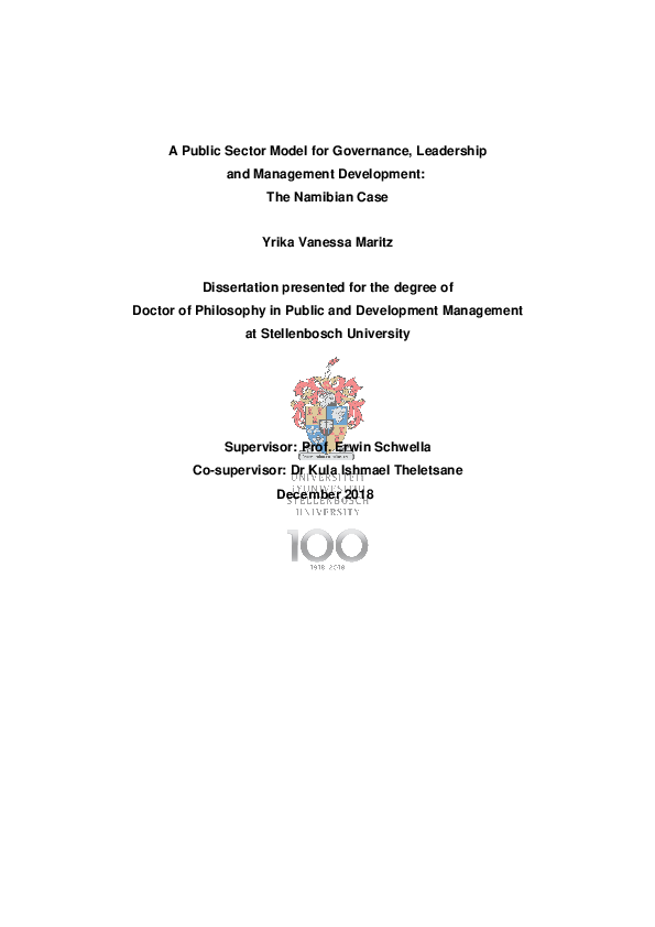 (PDF) A public sector model for governance, leadership and management ...