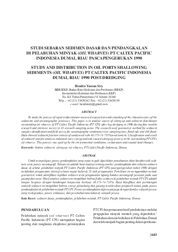 (PDF) Study and Distribution in Oil Ports Shallowing Sediments (Oil ...