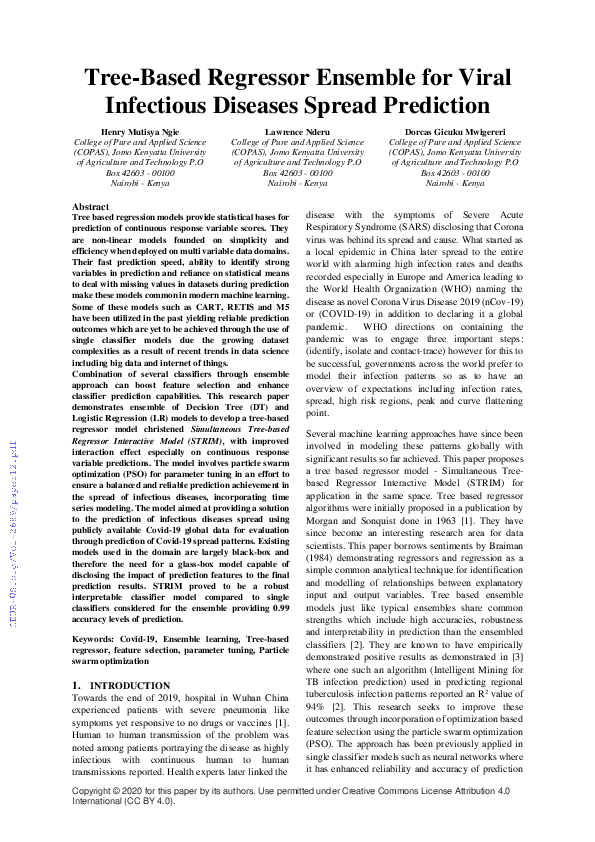 (PDF) Tree-based Regressor Ensemble Machine Learning for Covid-19 and ...