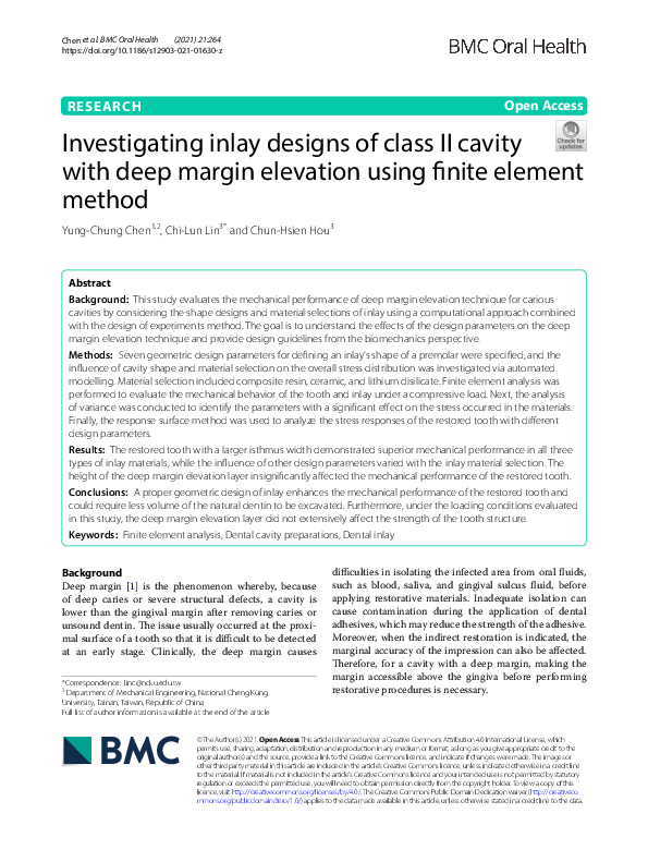 (PDF) Investigating inlay designs of class II cavity with deep margin ...