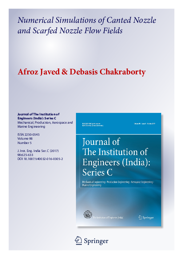 (PDF) Numerical Simulations of Canted Nozzle and Scarfed Nozzle Flow Fields