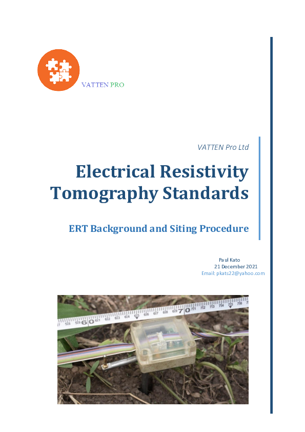 (PDF) Electrical Resistivity Tomography Standards ERT Background and ...