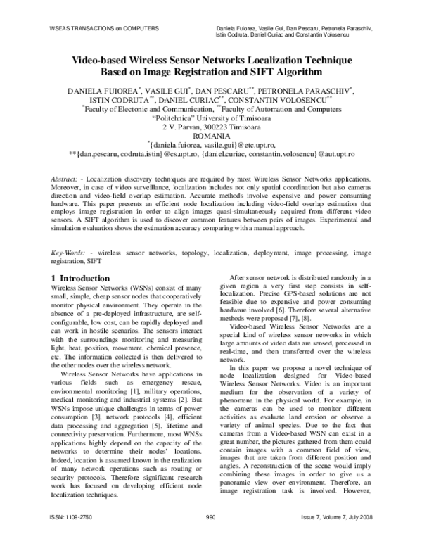 Pdf Video Based Wireless Sensor Networks Localization Technique Based 5868