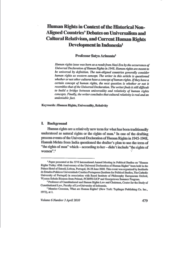 (PDF) Human Rights in Context of the Historical Non-Aligned Countries ...