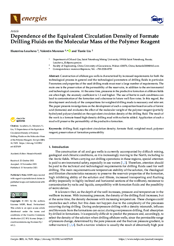 (PDF) Dependence of the Equivalent Circulation Density of Formate ...