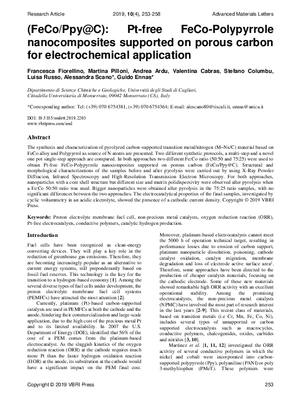 (PDF) (FeCo/Ppy@C): Pt-Free FeCo-Polypyrrole Nanocomposites Supported ...