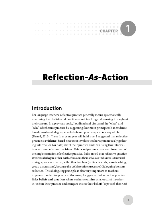 (PDF) Reflection in Action | Bairbre Redmond - Academia.edu