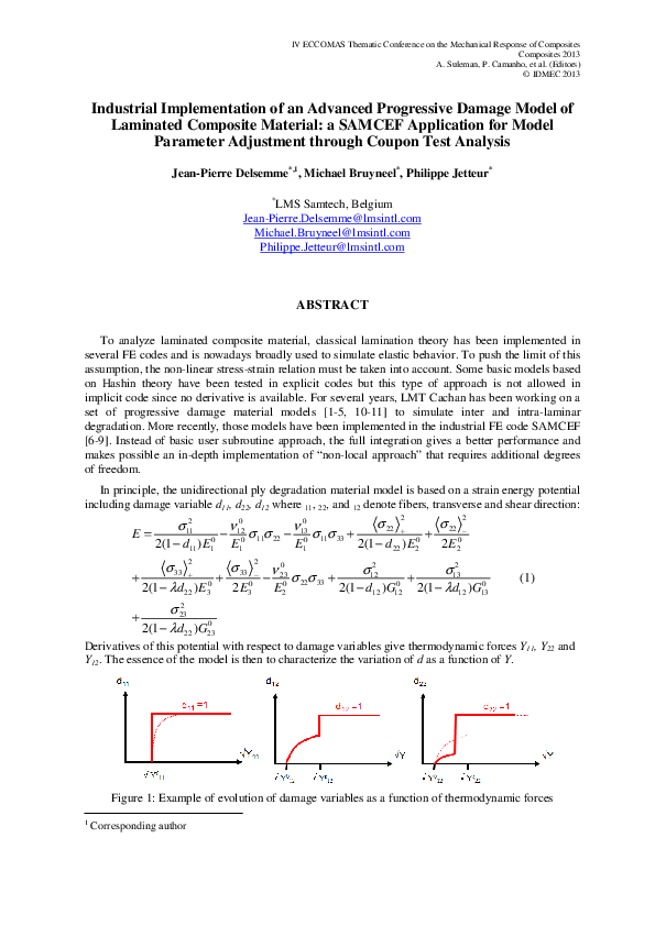 (PDF) Industrial Implementation of an Advanced Progressive Damage Model ...