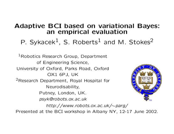 (PDF) Adaptive bci based on variational bayes: an empirical evaluation | Maria Stokes - Academia.edu