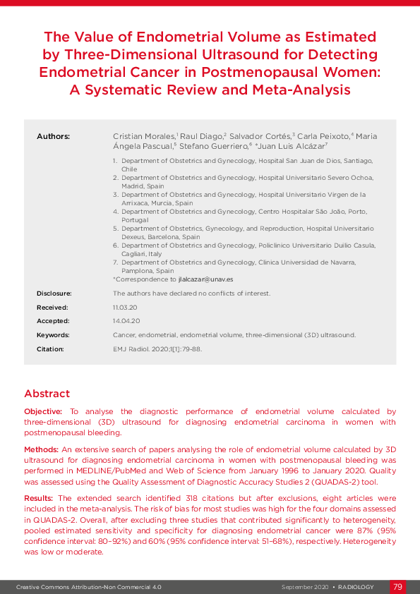 (PDF) The Value of Endometrial Volume as Estimated by Three-Dimensional ...