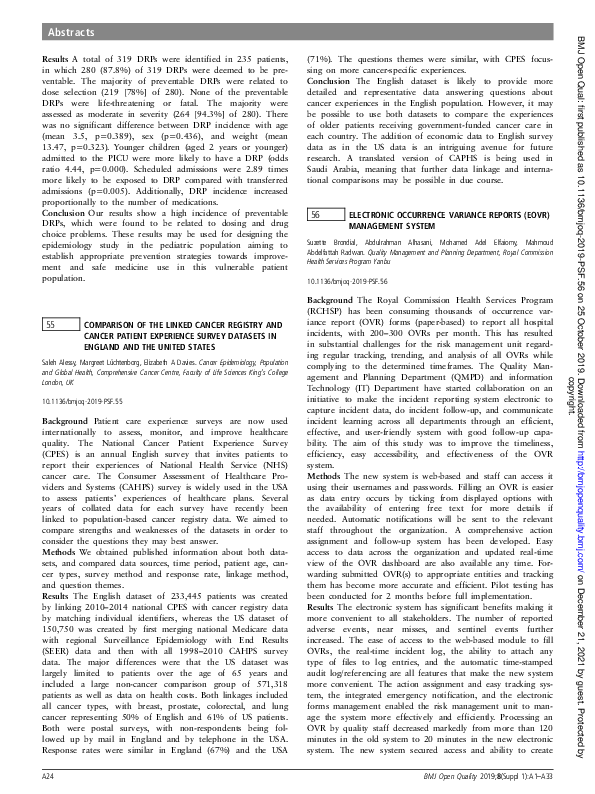 (PDF) Electronic occurrence variance reports (eOVR) management system