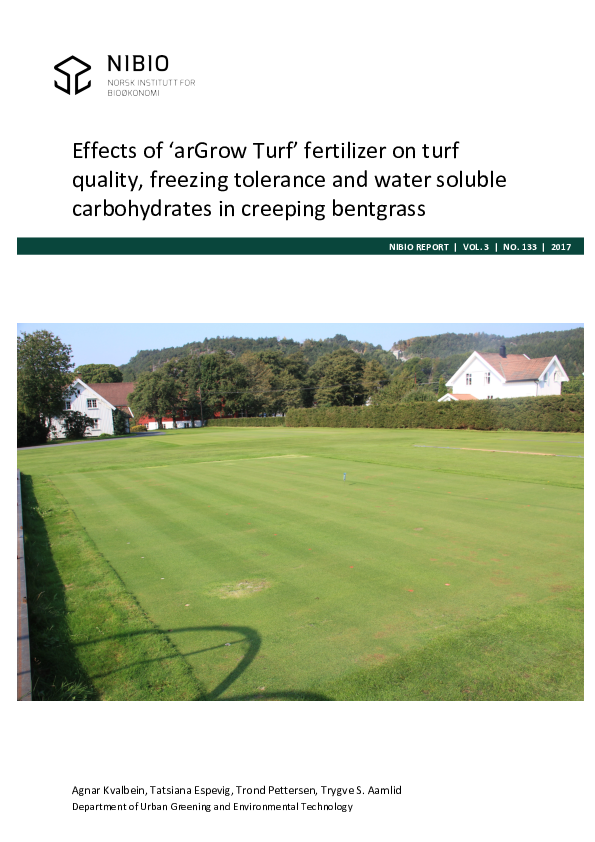 (PDF) Effects of ‘arGrow Turf’ fertilizer on turf quality, freezing ...