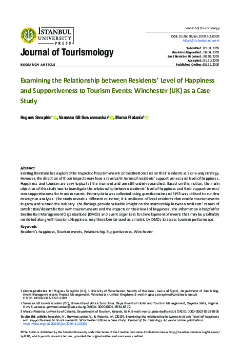 (PDF) Examining the Relationship between Residents’ Level of Happiness ...