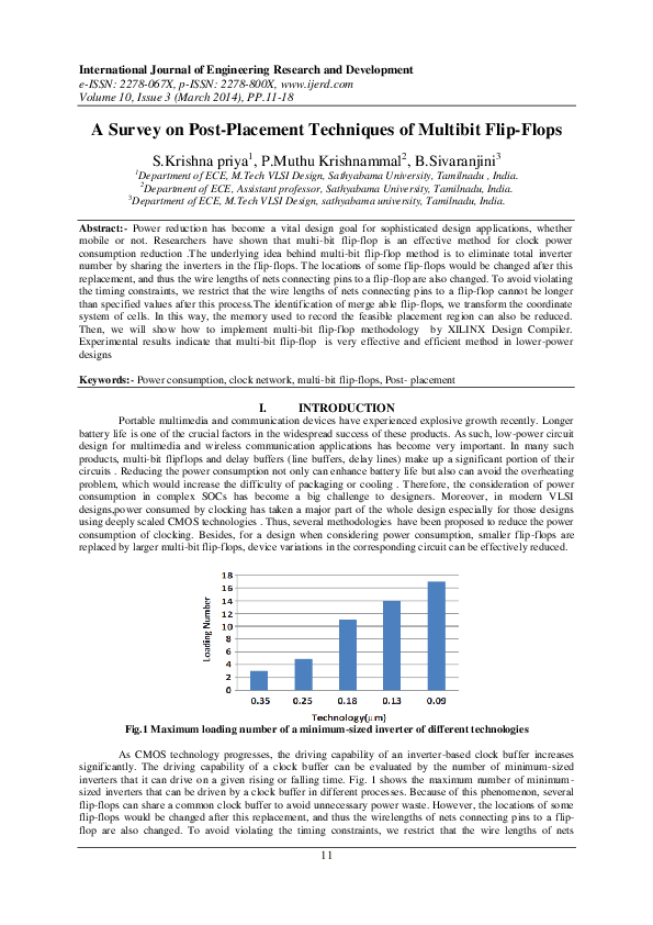 (PDF) A Survey on Post-Placement Techniques of Multibit Flip-Flops