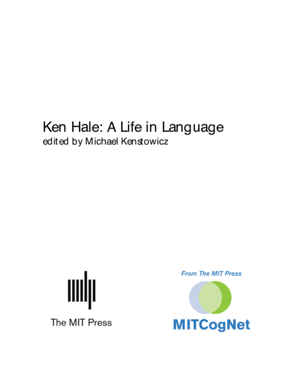 (PDF) Ken Hale: A Life in Language