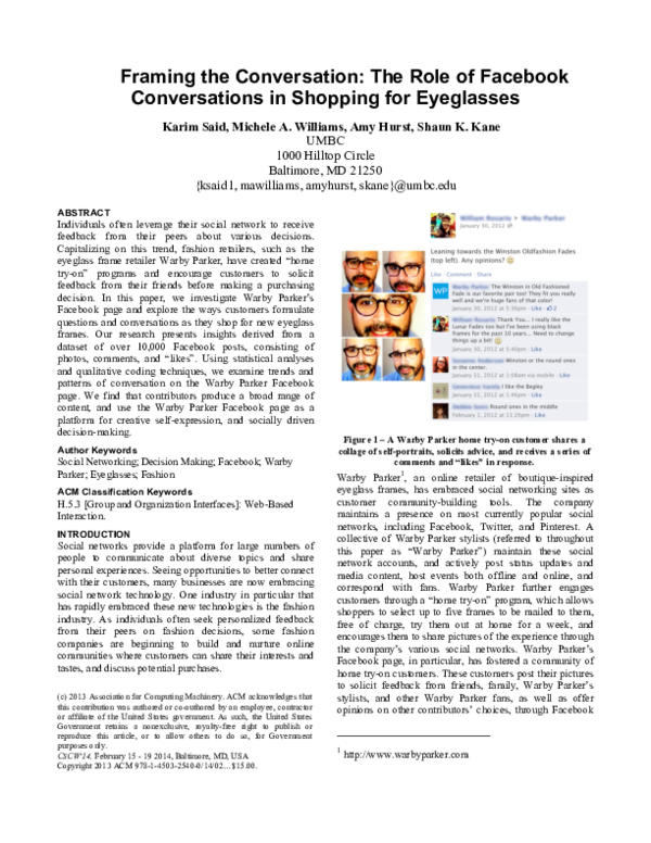 (PDF) Framing the conversation