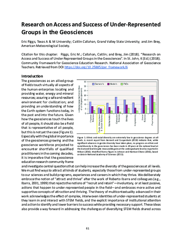 (PDF) Research on Access and Success of Under-Represented Groups in the ...