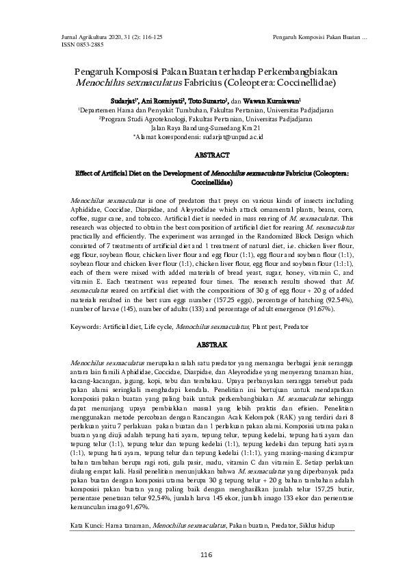(PDF) Pengaruh Komposisi Pakan Buatan terhadap Perkembangbiakan ...