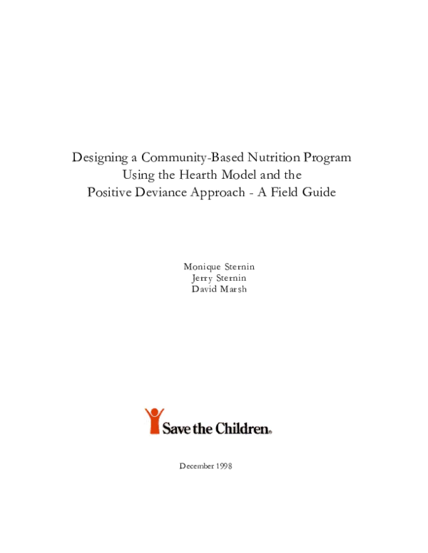 (PDF) Designing a Community-Based Nutrition Program Using the Hearth ...