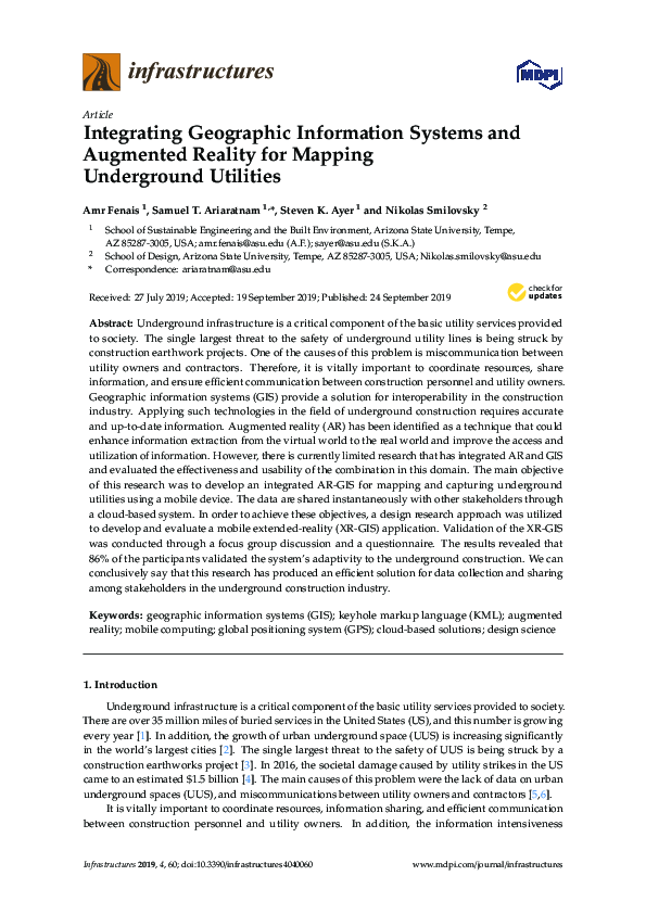 (PDF) Integrating Geographic Information Systems and Augmented Reality ...